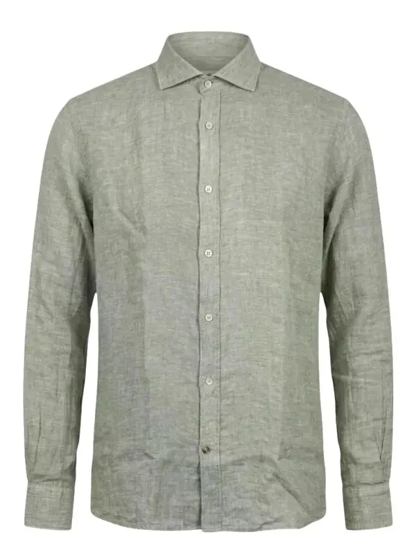 ALLEY DOCKS 963 Linen Shirt - Green