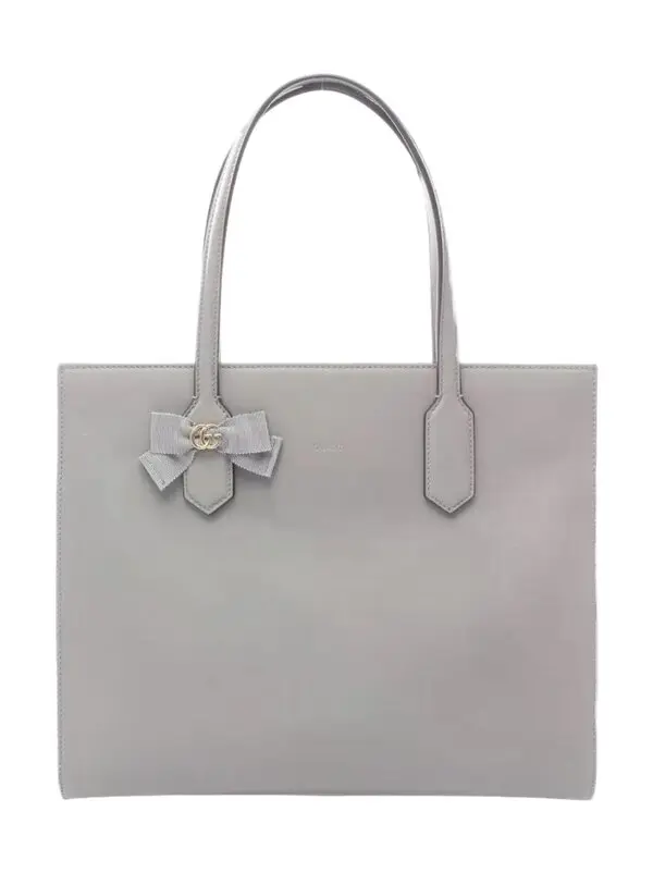 Gucci Gg Ribbon Tote Bag - Grey