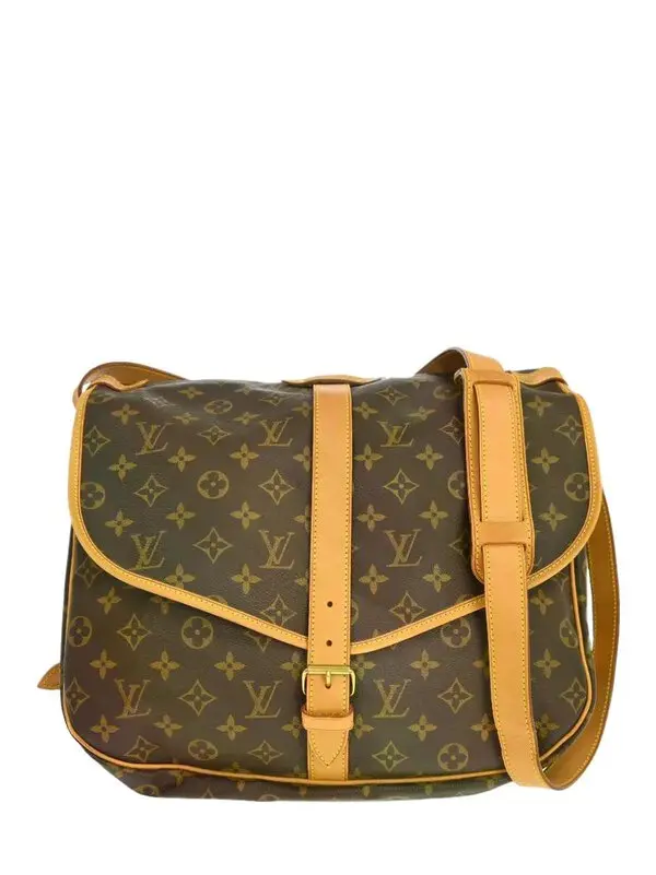 LOUIS VUITTON Monogram Canvas Saumur 35 Messenger Bag - Brown
