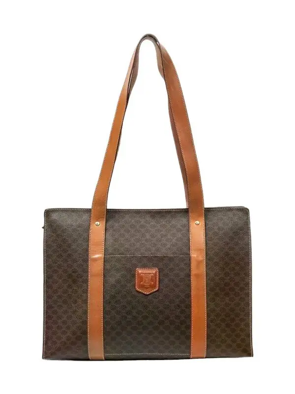 Celine Macadam Pattern Tote Bag - Brown