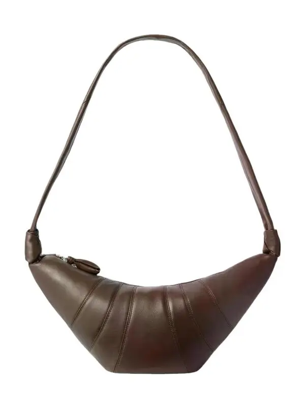 LEMAIRE Medium Croissant Bag In Nappa Lamb Leather - Brown