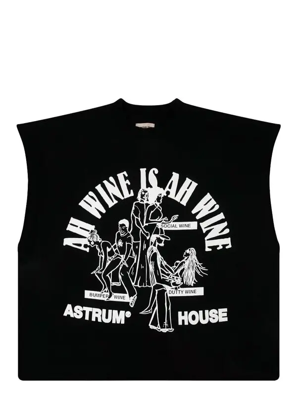 Astrum Ah Wine Graphic-print Tank Top - Black