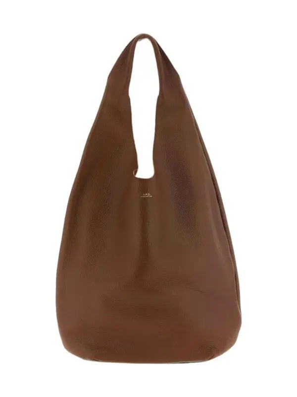 A.p.c. Le Neige Hammered Leather Shoulder Bag - Brown