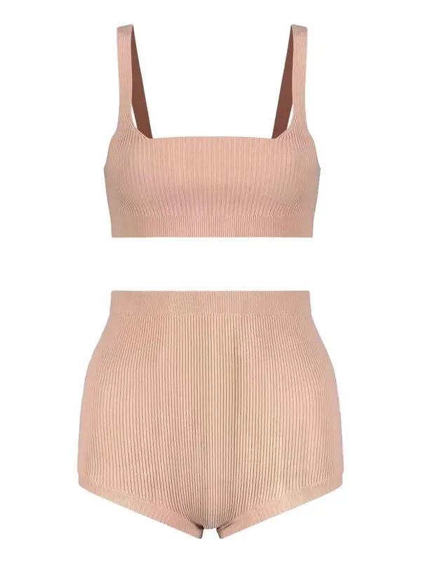 Red Valentino Ribbed Knit Set - Pink