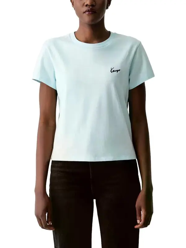Kenzo Logo Embroidered T-shirt - Blue