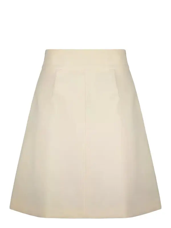 Red Valentino A-line Mini Skirt With Front Button Detail - Neutrals