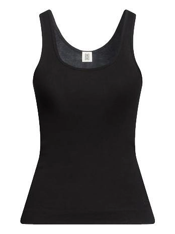 BY MALENE BIRGER Ribbed Cotton Tank Top - Black