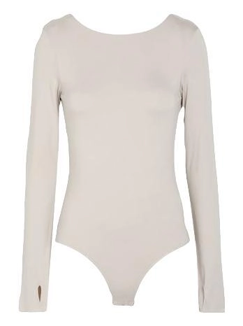 Majestic Filatures Long Sleeve Viscose Bodysuit - Light Grey