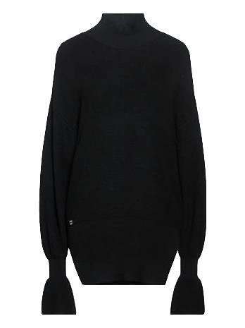 MANILA GRACE Turtleneck Long Sleeve Sweater - Black