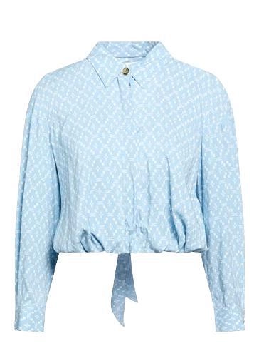 Elisabetta Franchi Viscose Printed Long Sleeve Shirt - Blue