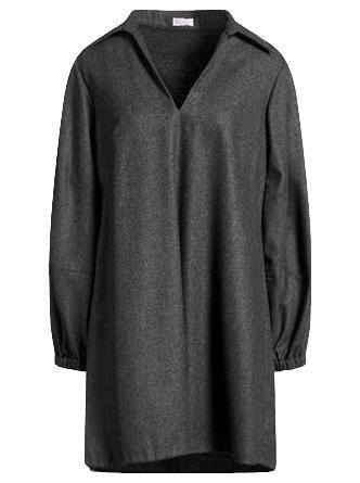 Brunello Cucinelli Mini Dress In Wool And Cashmere - Grey