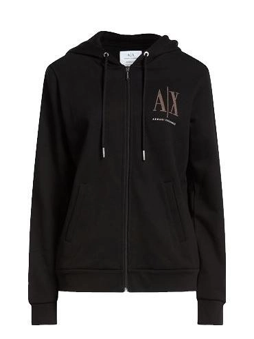 Armani Exchange Cotton Blend Hoodie - Black