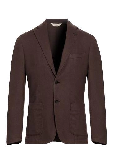 PAOLONI Blazer Size Virgin Wool, Polyamide, Elastane - Dark Brown