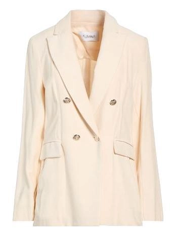 KAOS Double-breasted Viscose And Cotton Blend Blazer - White
