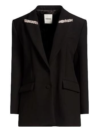 Sandro Blazer Size Polyester, Wool - Black