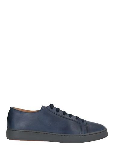 Santoni Leather Low-top Sneakers - Navy