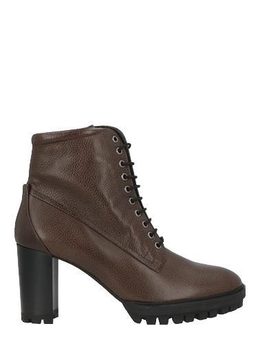 HOGL Dark Leather Lace-up Ankle Boots - Brown