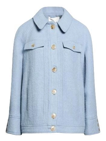 Ba&sh Wool, Polyamide, Alpaca Wool Coat - Light Blue