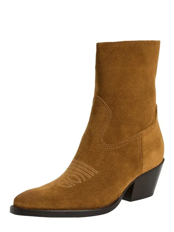 Dolce Vita Klyde Booties - Cognac Suede
