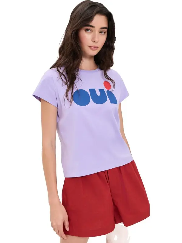 Clare V. Oui Classic Tee - Jacaranda