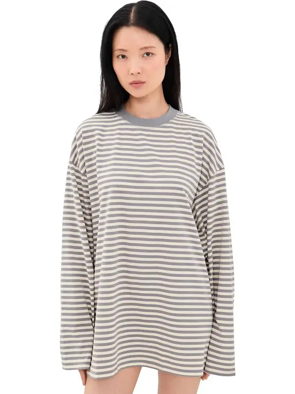 Lioness Bloom T-shirt Mini Dress - Ash Stripe
