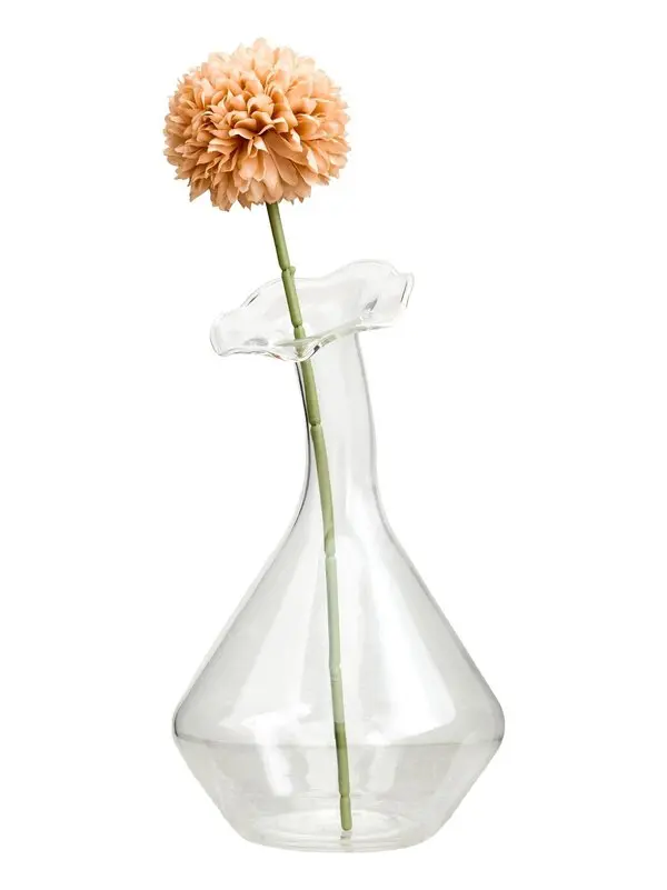 TIZO DESIGN Glass Angled Neck Large Vase - Clear