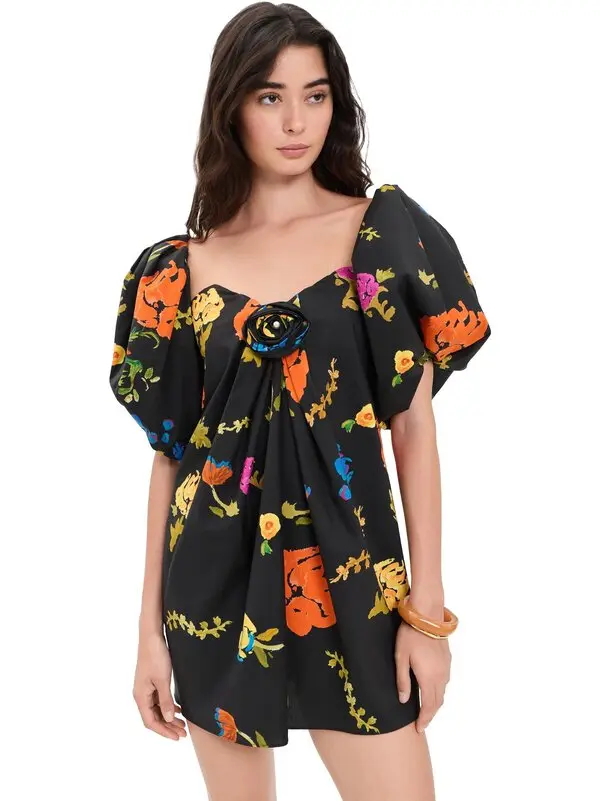 Caroline Constas Rylin Mini Dress - Black Multi