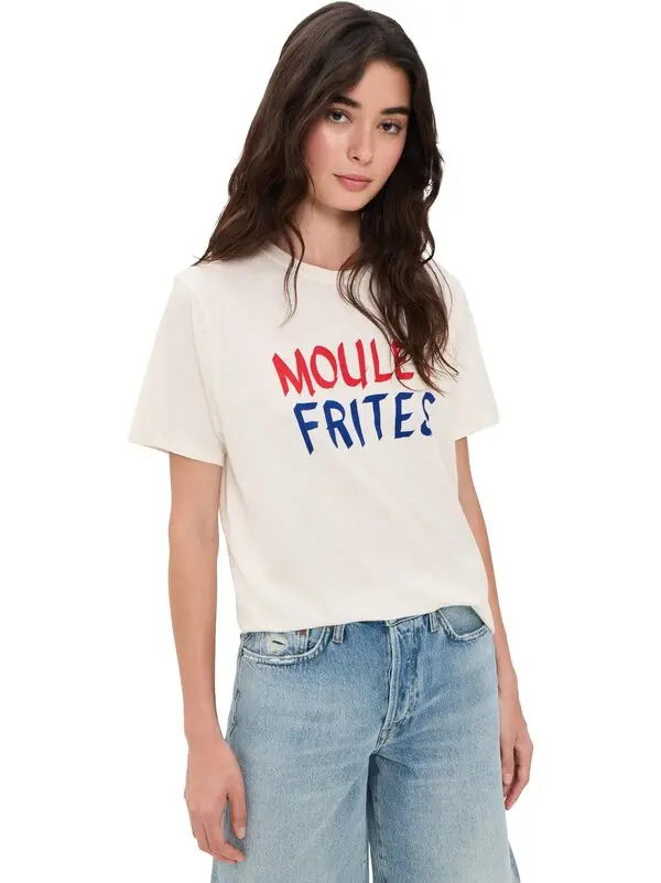 Clare V. Moules Frites Graphic T-shirt - Cream