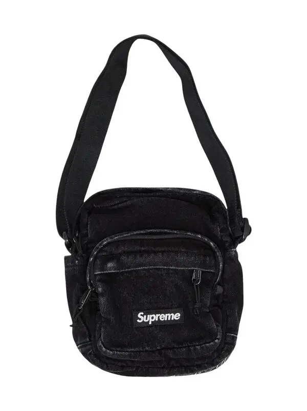 Supreme Denim Shoulder Bag - Black
