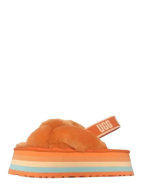 UGG Disco Knot Slide Platform Sandals - Orange/blue