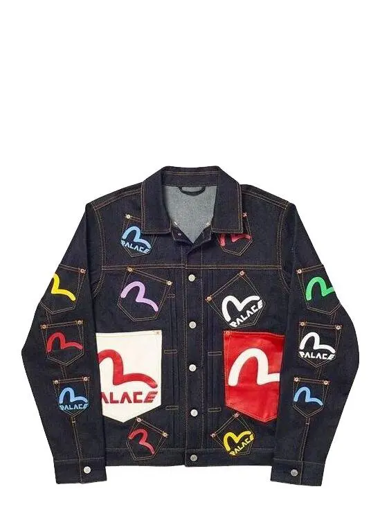 PALACE X Evisu Multi Pocket Denim Jacket - Ingido