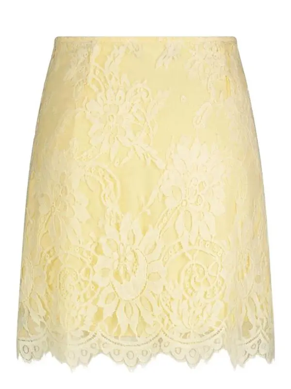 SCARLETT GASQUE Florence Lace Skirt - Yellow