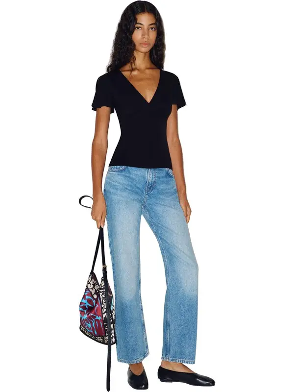 REFORMATION Cosette Knit Top - Black