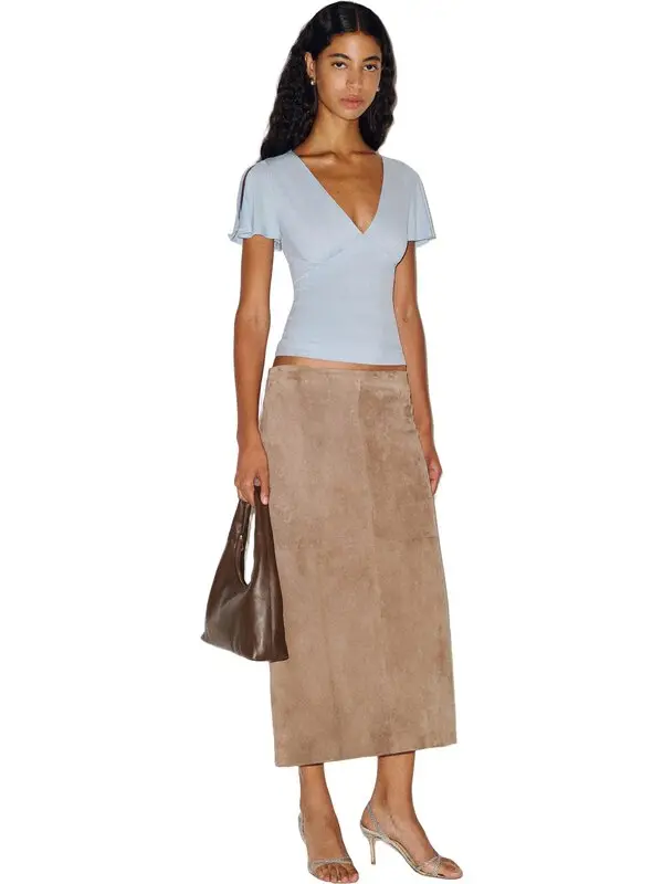 REFORMATION Cosette Knit Top - Blue