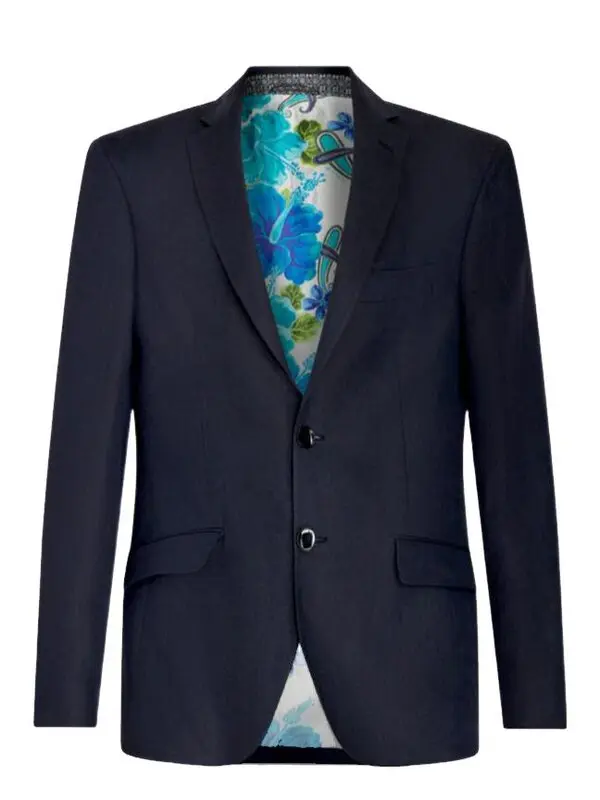 Etro Floral Printed Single-breasted Blazer - Black