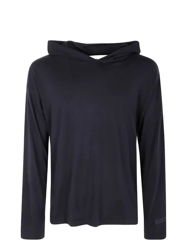 Fear Of God Long Sleeve Hoodie With Logo Patch - Black