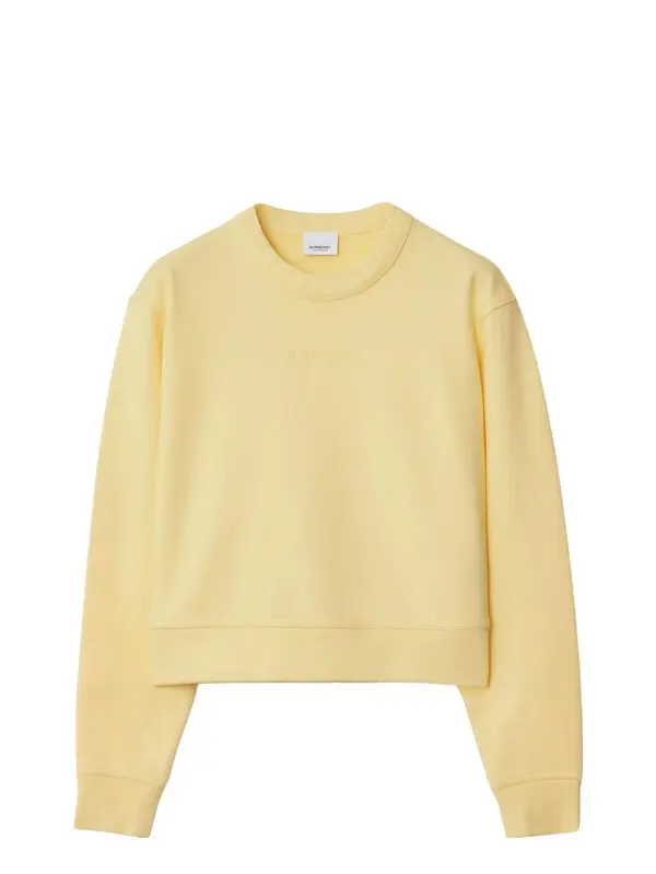 Burberry Long Sleeve Sweatshirt With Embossed Logo - Nude