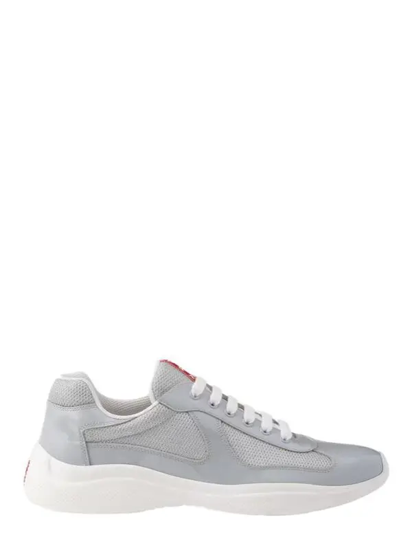 Prada Logo Detail Sneakers - Pearl/silver
