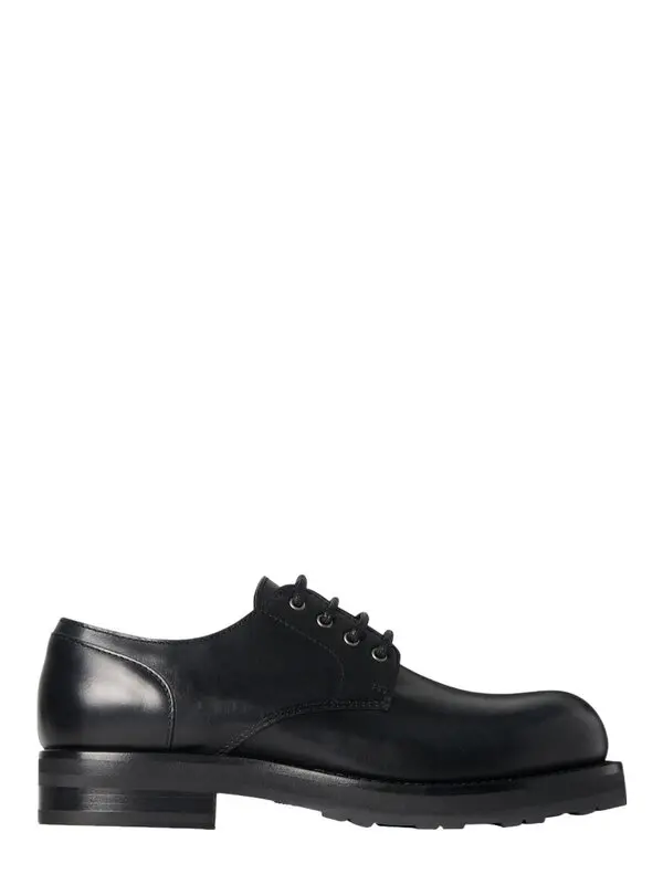 THE ROW Leather Derby Shoe - Black