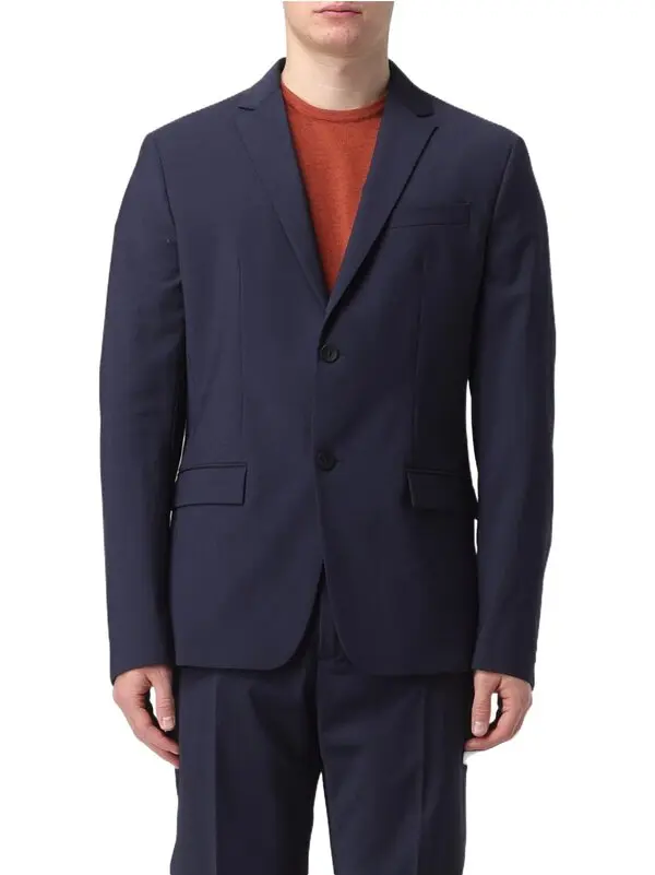 Calvin Klein Two-button Wool Jacket - Black