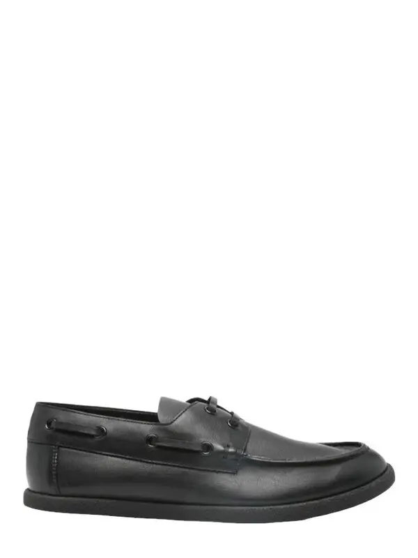 THE ROW Lace-up Boat Shoe - Black