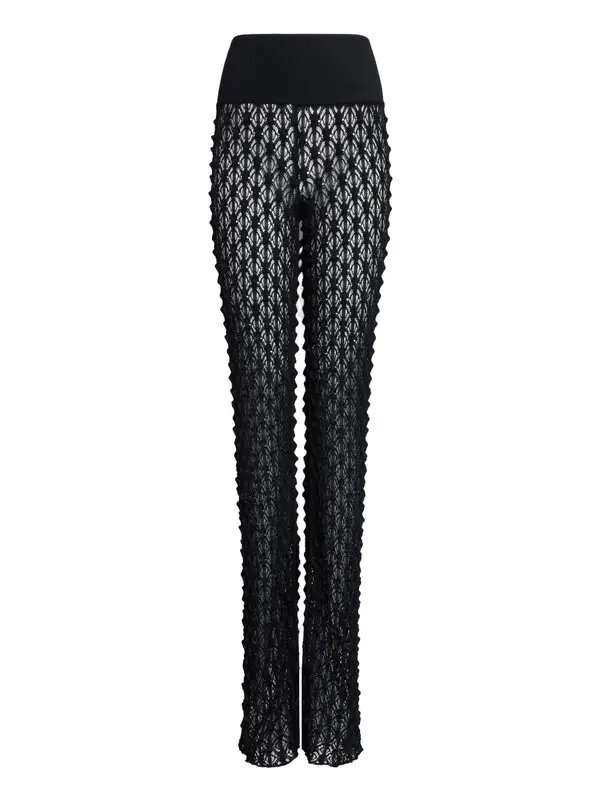 Alaïa Lace Knit Pants - Black