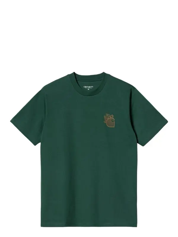 Carhartt Work In Progress T-shirt With Round Neck And Short Sleeves - Green