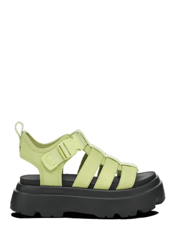 UGG Cora Leather Platform Sandals - Black