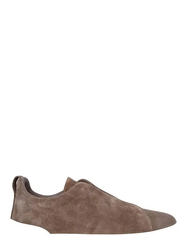 Zegna Triple Stitch Trainers - Brown