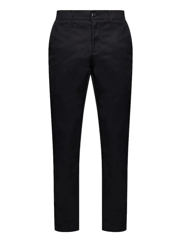 Carhartt Work In Progress Slim Fit Chinos With Zip Fly And Label Detail - Black
