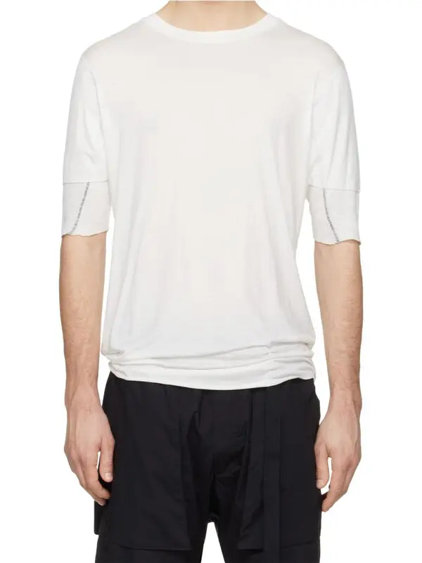 THOM KROM Worked Stitching T-shirt - White