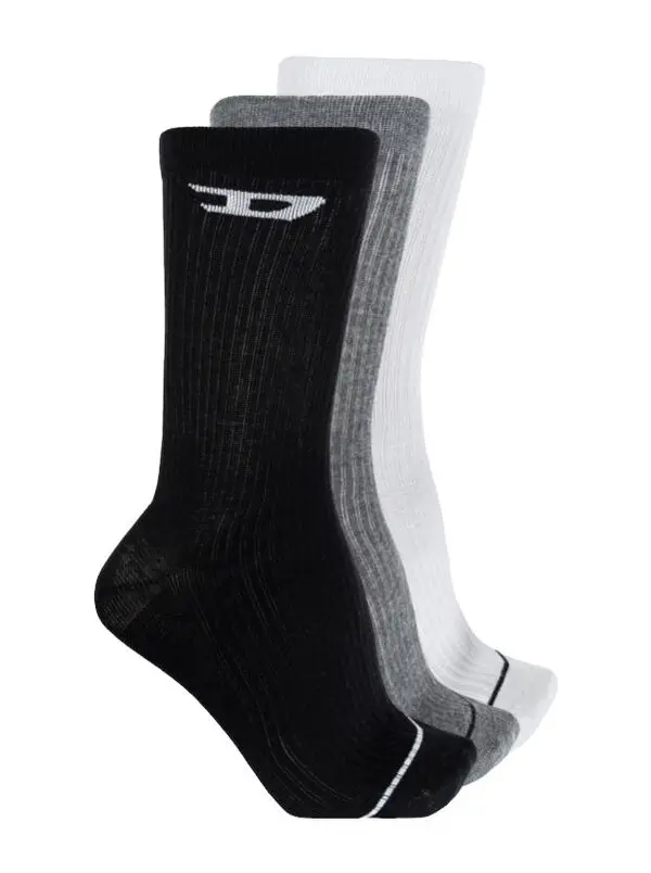 DIESEL® Logo Intarsia Socks - Black