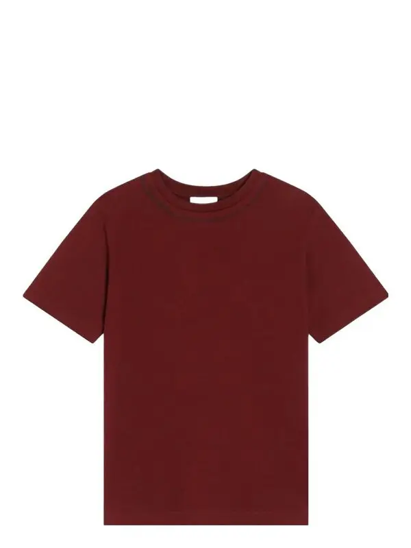 Dolce & Gabbana Crew Neck Jersey T-shirt - Bordeaux