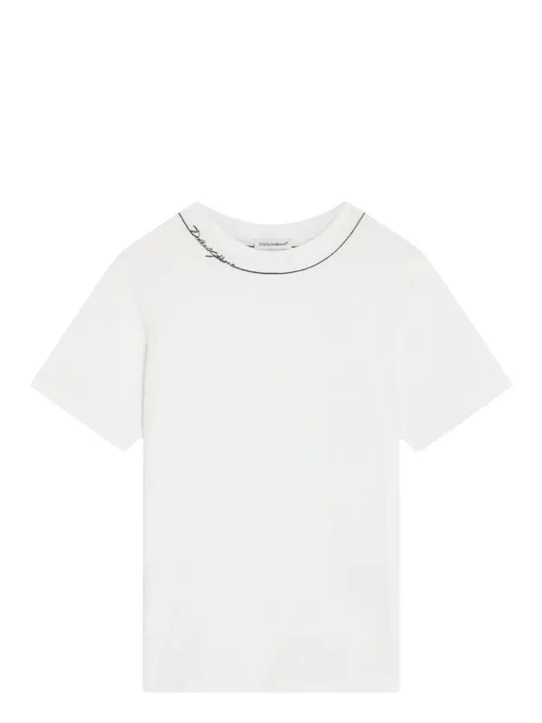Dolce & Gabbana Jersey T-shirt With Logo - No